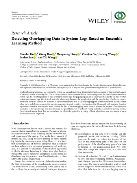 Pdf Detecting Overlapping Data In System Logs Based On Ensemble