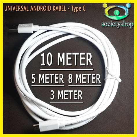 Jual Kabel Hp Universal Meter Charger Usb C Cable Cas Fast Murah Bagus A Type C Tipsi