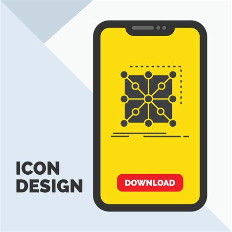 Data Framework App Cluster Complex Glyph Icon In Mobile For