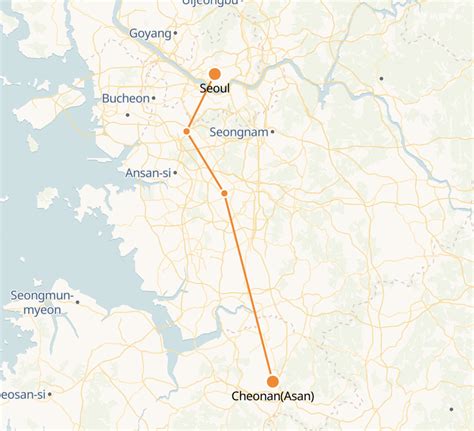 Cheonan Asan To Seoul Train Tickets Schedule And Map
