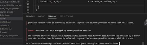 Terraform Resource Instance Managed By Newer Provider Version Error