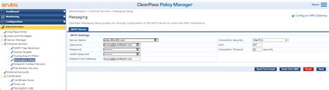 Configure Smtp Server In Aruba Clearpass Aventistech