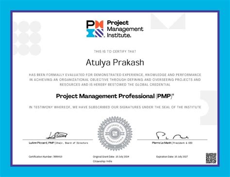 Atulya Prakash On Linkedin Pmp Projectmanagement Upskilling2024