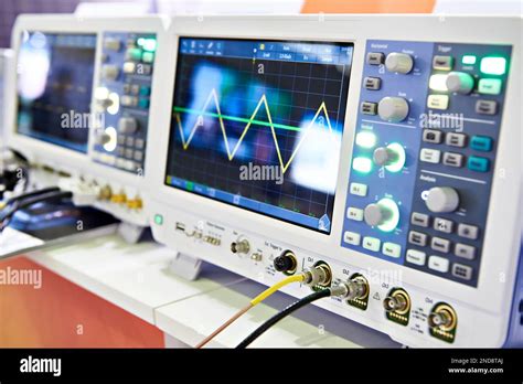 Modern Mixed Signal Oscilloscope In Laboratory Stock Photo Alamy