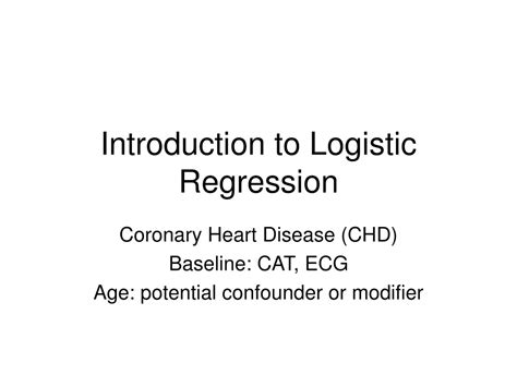 Ppt Introduction To Logistic Regression Powerpoint Presentation Free