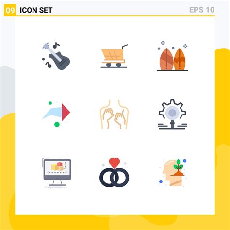 9 Thematic Vector Flat Colors And Editable Symbols Of Sexy Beauty Sport