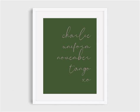 Charlie Uniform November Tango Digital Print Sizes A4 A3 A2 A1 Funny Wall Art