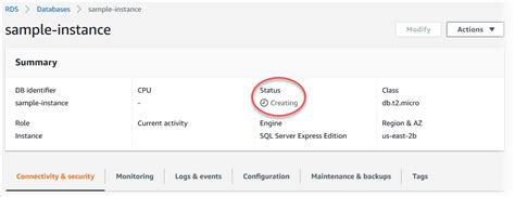 建立並連線至 microsoft sql server 資料庫執行個體 amazon relational database service