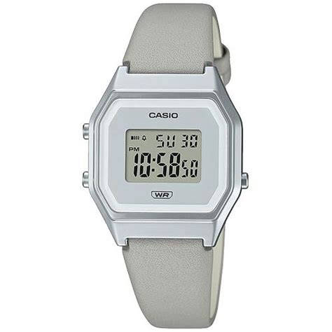 Reloj Casio Mujer La680wel 8ef Piel Gris — Joyeriacanovas