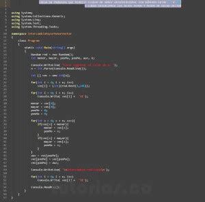 Arrays VisualStudio C Intercambio Mayor Menor Vector Tutorias Co
