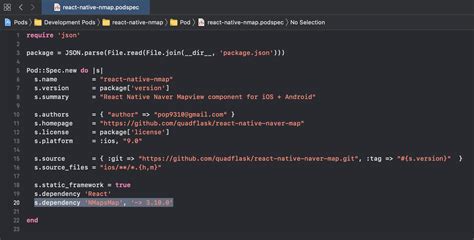 ios 컴파일 에러 · issue 42 · quadflask react native naver map · github