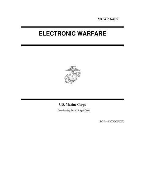 Mcwp 3 40 5 Pdf Electronic Warfare Military Intelligence
