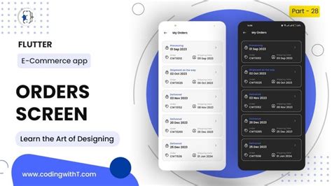 flutter order page flutter ecommerce app ui taimoor sikander