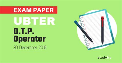 Ubter Dtp Operator Salved Exam Paper 2018 Studyfry
