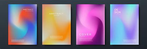 Premium Vector Blurred Backgrounds Set With Modern Abstract Blurred Color Gradient Patterns On