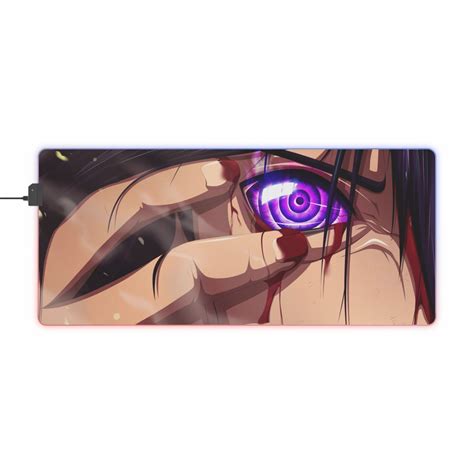 Uchiha Madara Rinnegan Rgb Led Mouse Pad Desk Mat