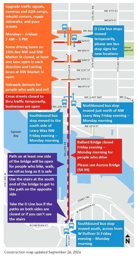15th Ave W Nw And Ballard Bridge Construction Update September 26 2024