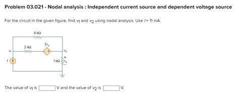 Solved Problem Nodal Analysis Independent Current Chegg