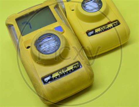 Image Of Personal H2S Gas Detector Check Gas Leak Safety Concept Of Safety And Security System