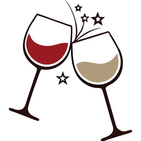 Two Wine Glasses Clinking Celebrating With Festive Stars 60628004 Vector Art At Vecteezy