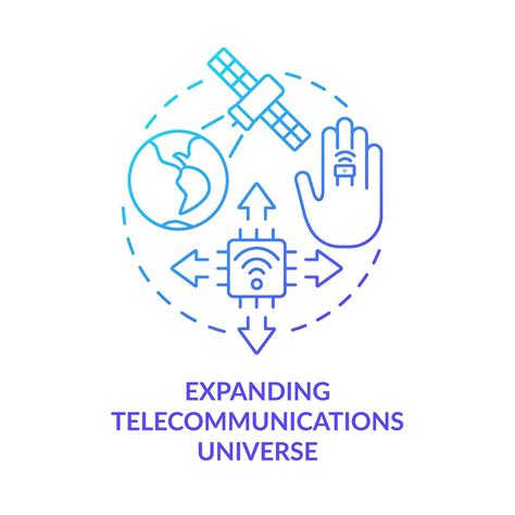 Expand Telecommunication Universe Blue Gradient Concept Icon Iot Technologies Smart Devices