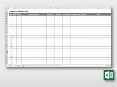 Log Template Excel