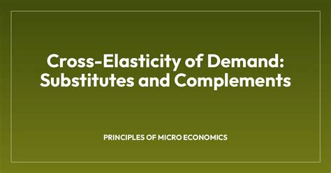 Cross Elasticity Of Demand Substitutes And Complements • B Com Institute
