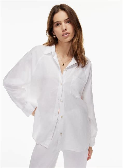 Wilfred Free Boyfriend Linen Shirt Aritzia Us