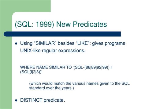 Ppt Overview Of Standard Query Language Sql Powerpoint Presentation Id1475397