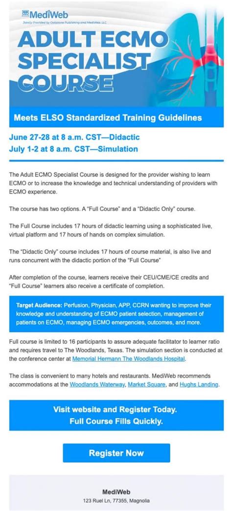 Adult Ecmo Specialist Course Ctsnet