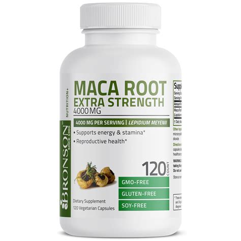 Maca Root Extra Strength 4000 Mg Per Serving Bronsonlabs