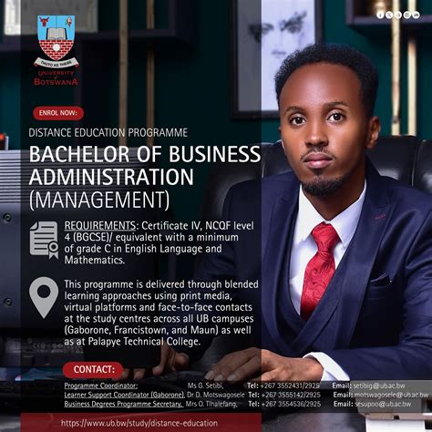 University Distanceeducationprogramme Bachelor Of Business Administration Management