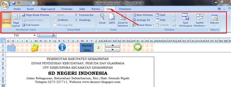 Mengenal Menu View Pada Microsoft Excel