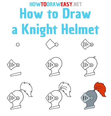 How To Draw Knight Helmet
