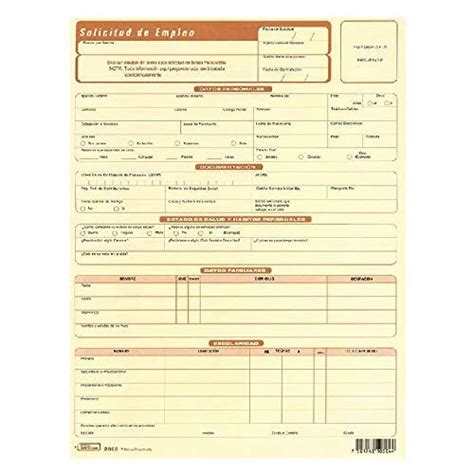 Solicitud De Empleo Printaform Paquete Con 75 Hojas Psa Computo Y