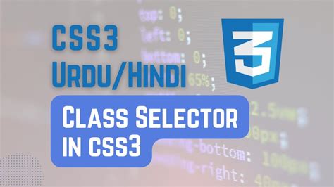 Class Selector By Css Advance Css World Urduhindi Youtube