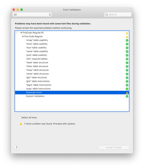 Font Book Says Serious Error Was Found Do Not Use This Font File Issue Tonsky