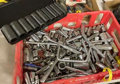 Half Inch Drive Deep Well Socket Set Large Assortment Of Sockets Hamilton Maring Auction Group