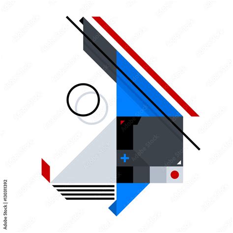 Abstract Geometric Composition Of Simple Shapes Style Of Abstract Art Suprematism