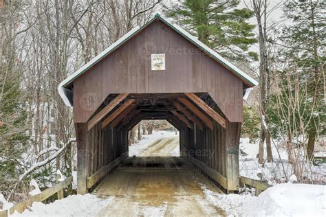 Blow Me Down Covered Bridge In Plainfield New Hampshire During The