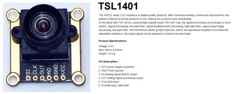 arduino spectroscope with tsl1401 and display trybotics