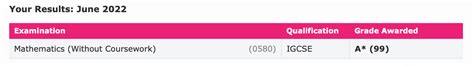 Ig Results R Igcse