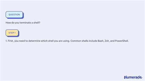 solved how do you terminate a shell