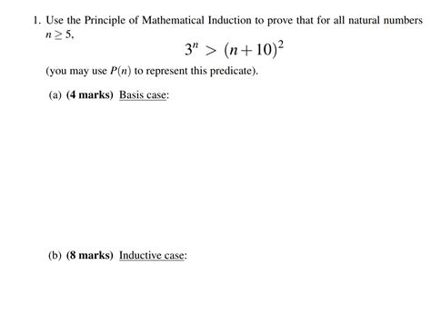 Solved Use The Principle Of Mathematical Induction To Chegg