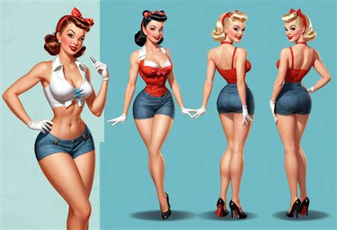 Draw A Pin Up Girl And Pin Up Girl Character Art By Shantangton Fiverr