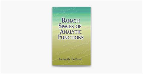 ‎banach Spaces Of Analytic Functions On Apple Books