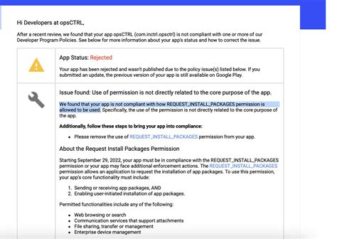Ionic Framework We Found That Your App Is Not Compliant With How
