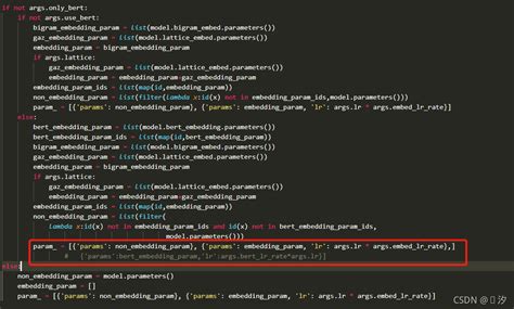 pytorch 不同层设置不同学习率，并冻结某些参数 non embedding parameters csdn博客
