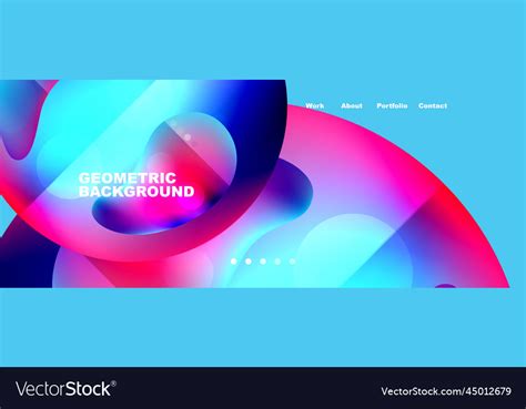 Geometric Flowing Shapes Abstract Background Vector Image