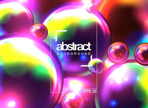 premium vector abstract background with dynamic 3d spheres